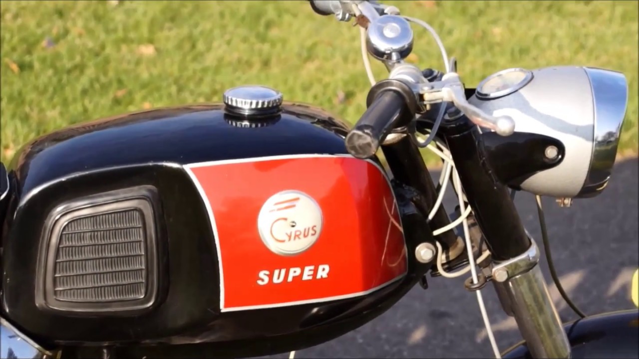 Cyrus Royal Super moped 49,9cc from 1966 - YouTube