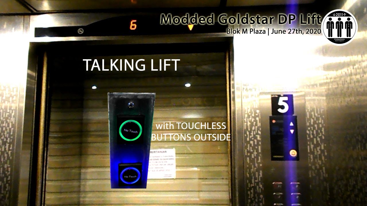 Goldstar (mb. Sigma) Traction Lifts / Elevators with TOUCHLESS HALL BUTTONS at Plaza Blok M ...