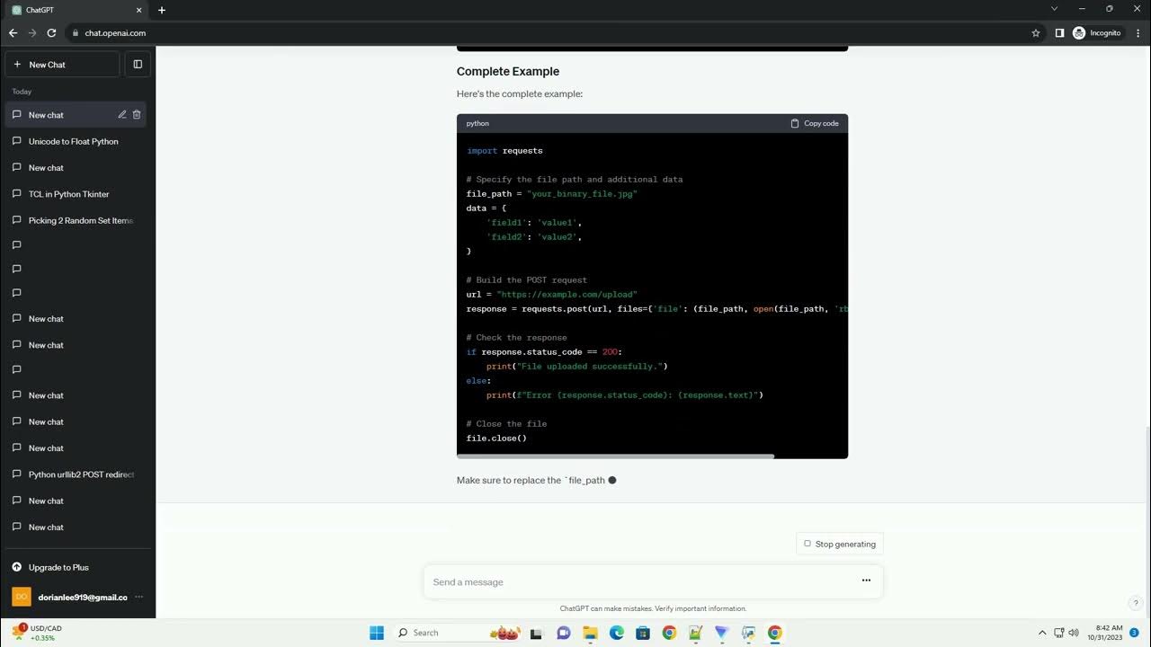 HTTP POST binary files using Python concise non pycurl examples - YouTube