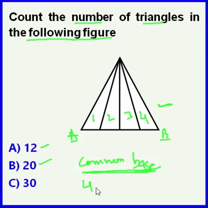 Reasoning I Counting Triangles Figures I Counting Triangles I - YouTube
