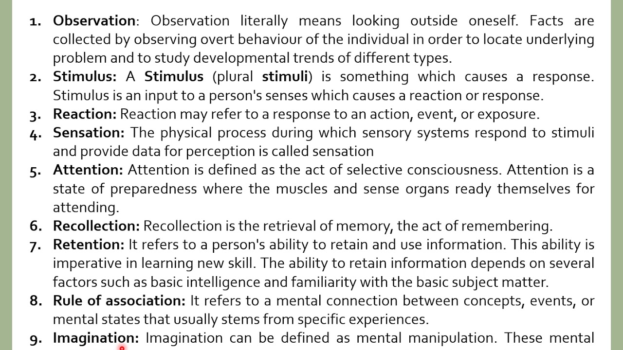 Psychology of Learning (Unit 2) - Part 1 - YouTube