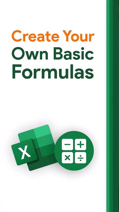 How to CREATE your own Basic Formulas [Quick Excel Tutorial] - YouTube