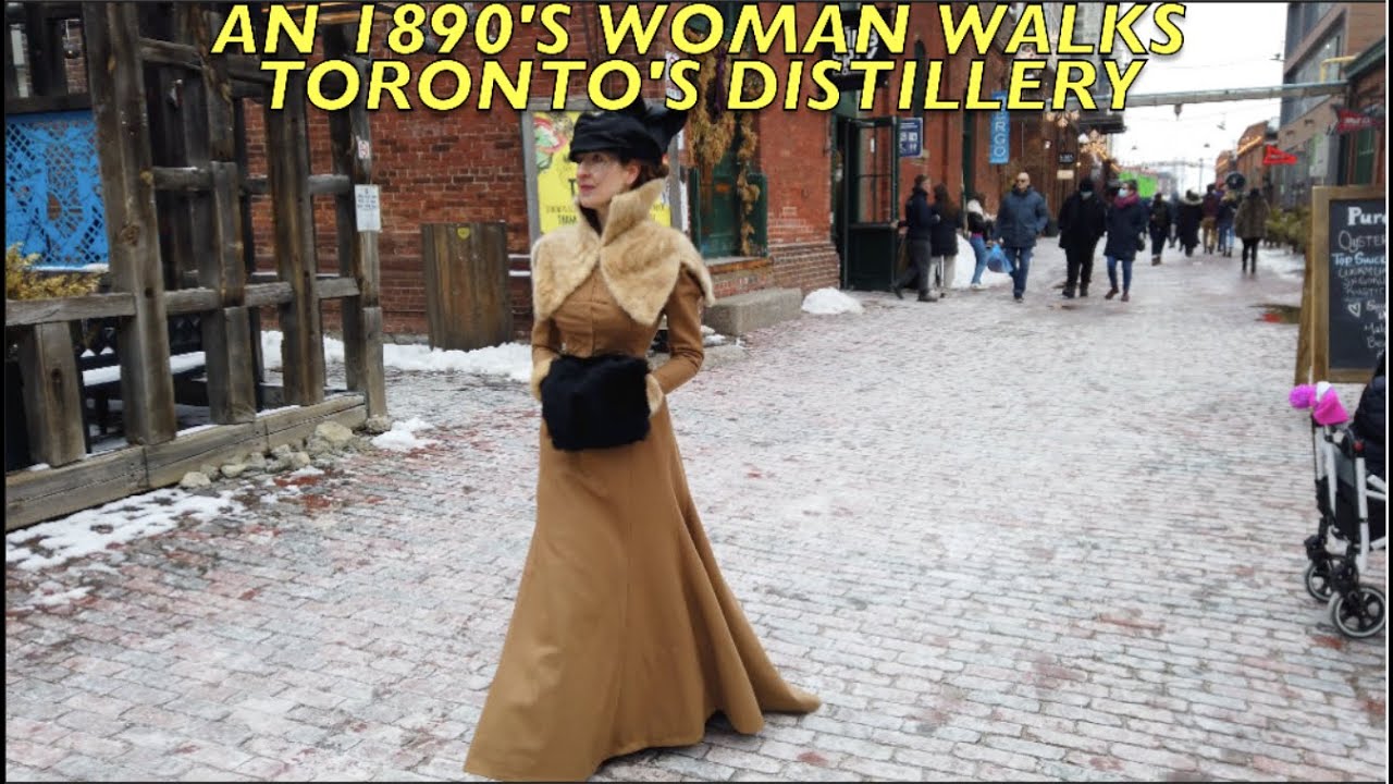 A Victorian Era Woman Walks Toronto's 19th Century Distillery Historic ...