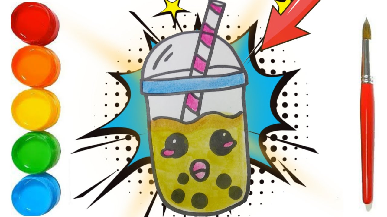 Menggambar dan Mewarnai Boneka Boba dengan cat air - YouTube