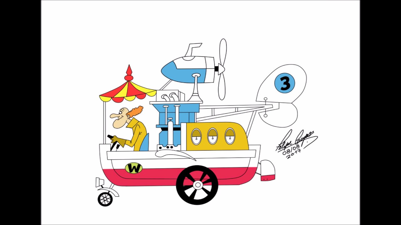 Professor Aéreo - Wacky Races (corrida Maluca) - Speedarte - YouTube