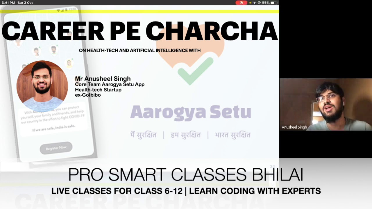 Mr. Anusheel Singh | The Aarogya-setu guy talks about careers in health ...