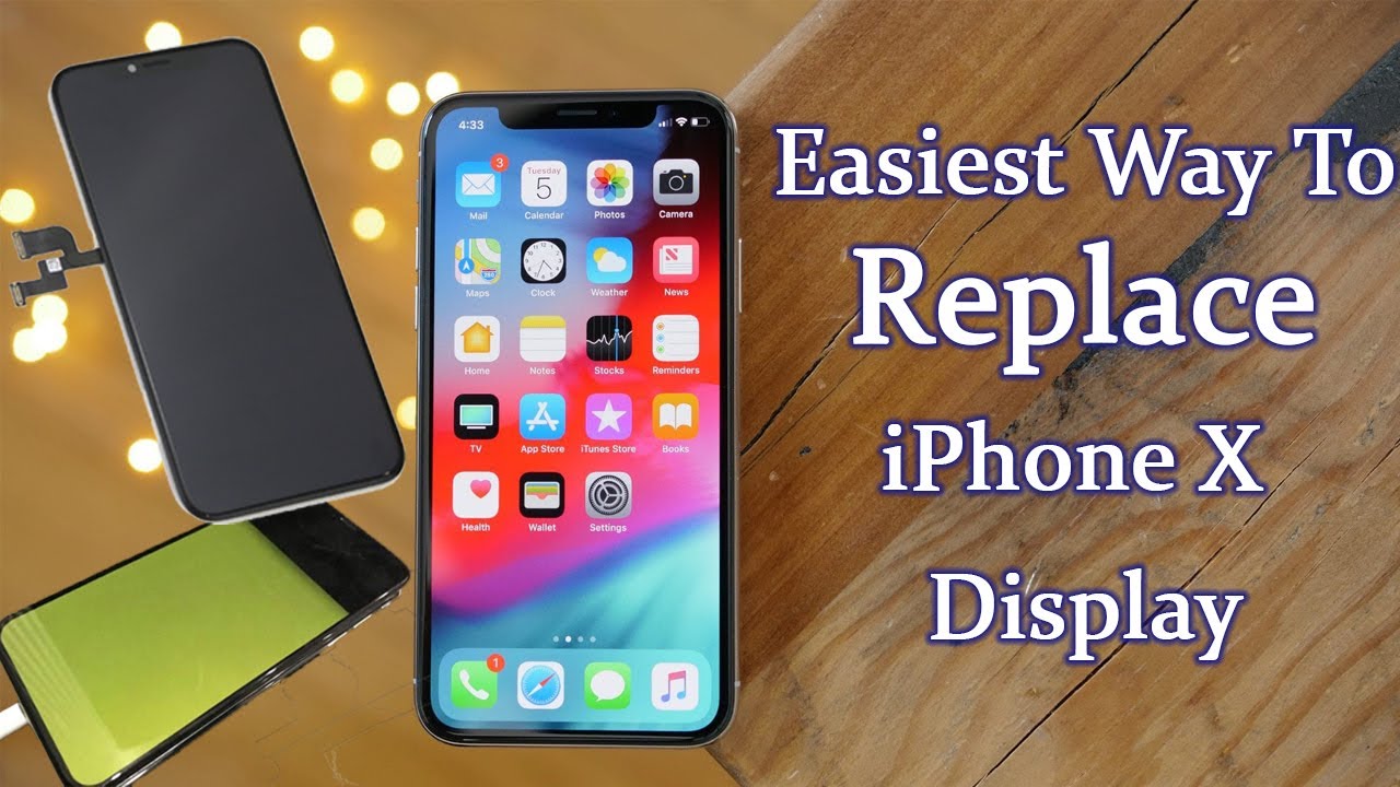 How To Replace iPhone X LCD Glass Screen | LCD Replacement - YouTube