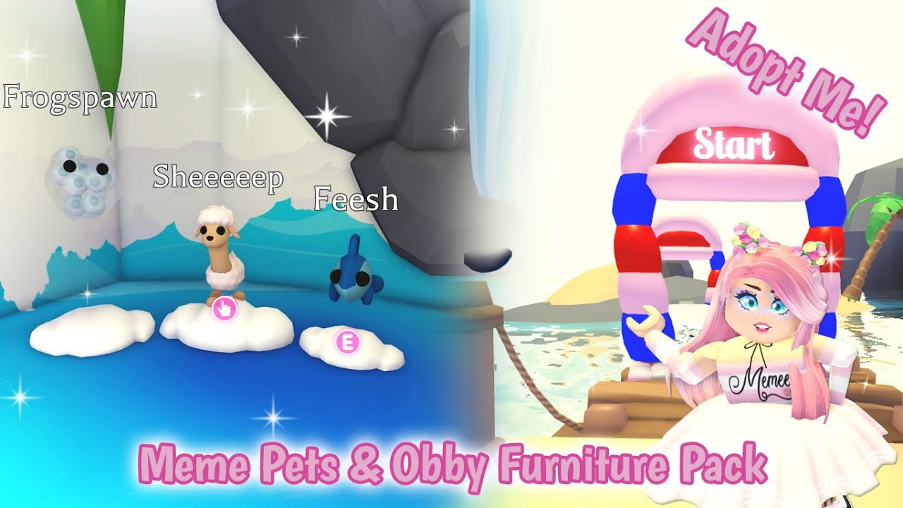 Buying all Adopt Me Meme Pets and building the start of my obby # ...