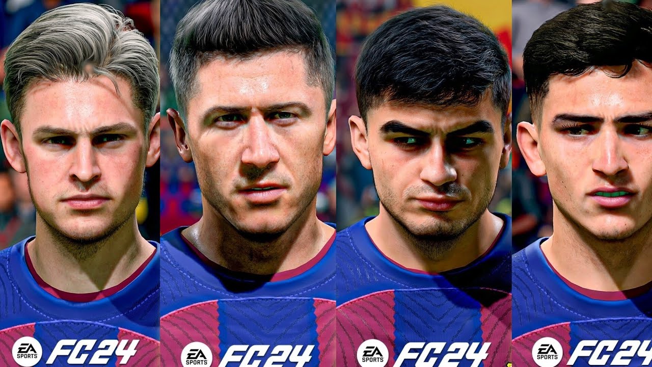 FC Barcelona Comparison FC24 VS FIFA23 - YouTube