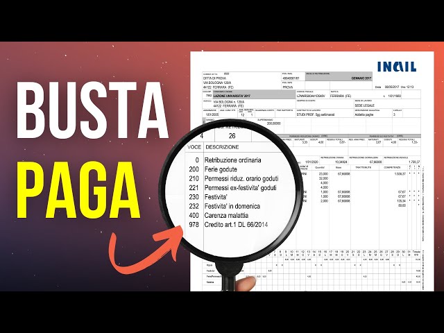 Esempio Di Busta Paga Pdf Come Leggere Il Cedolino Dello Stipendio.