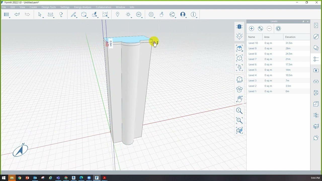 Autodesk Formit Software_Part 6 (Adding Level with Mass Model Creation) - YouTube
