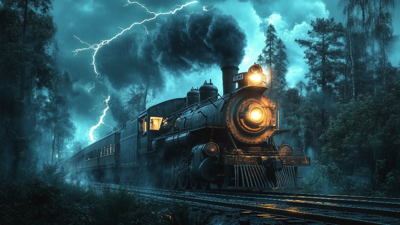 Train Ambience in a Thunderstorm at Night | RDR2 ASMR with Authur - YouTube