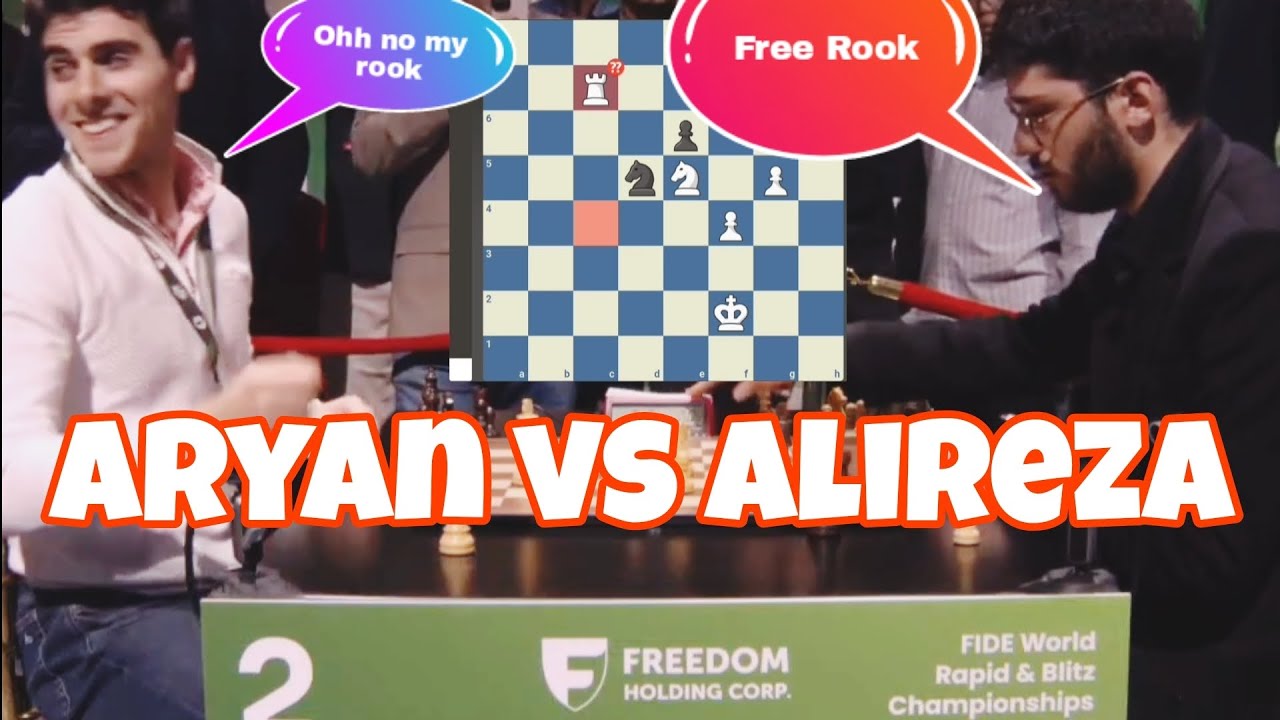 Aryan tari blunders his rook against Alireza Firouza in World Blitz ...