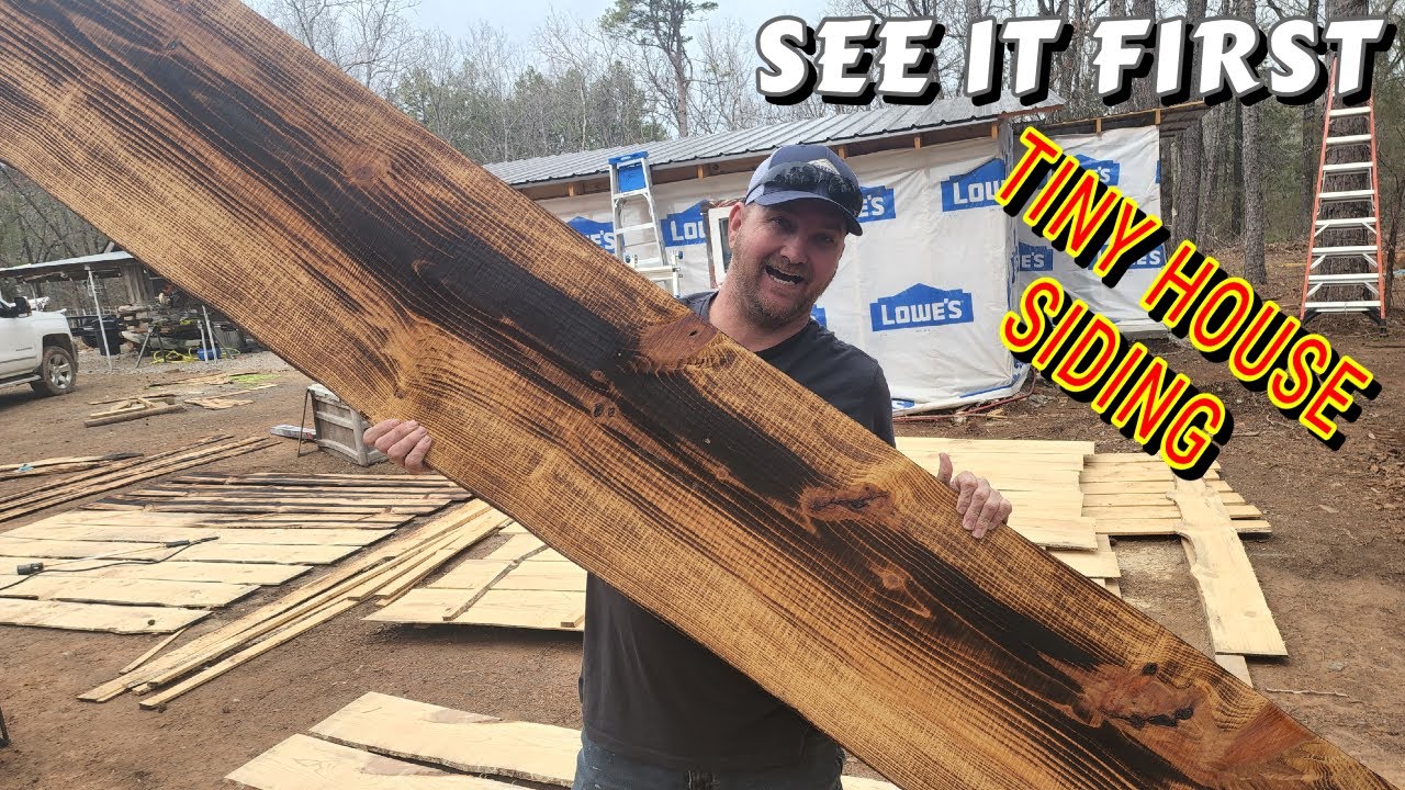 FIRST LOOK TINY HOUSE SIDING couple builds, tiny house homesteading ...