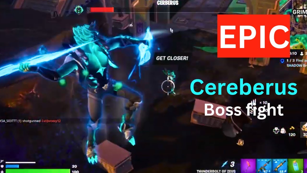 Fortnite Cerberus boss fight - YouTube