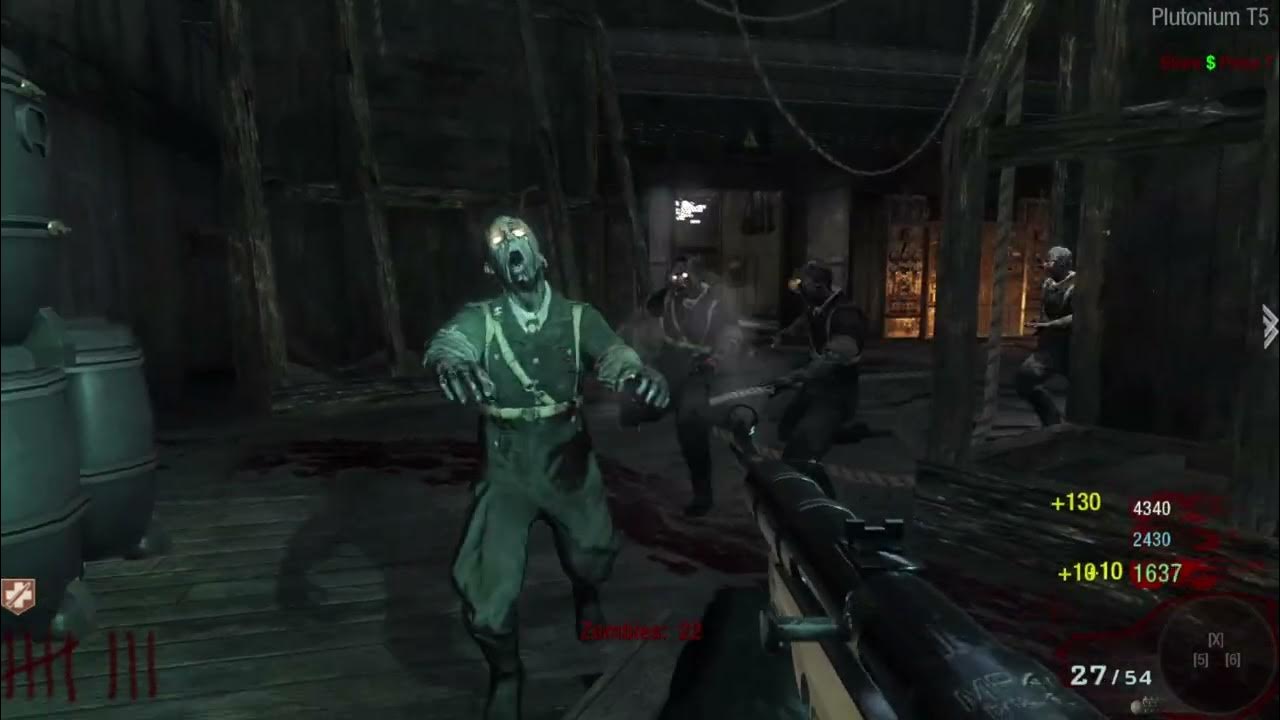 Cod bo1 plutonium zombies kino der toten no commentary gameplay - YouTube