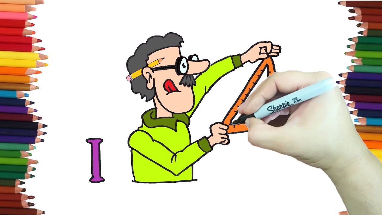 How to draw easily A SMART PERSON step by step - YouTube