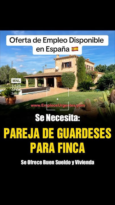 Pareja para Cuidado de Finca #jobs #españa #trabajo #work #job #spain # ...