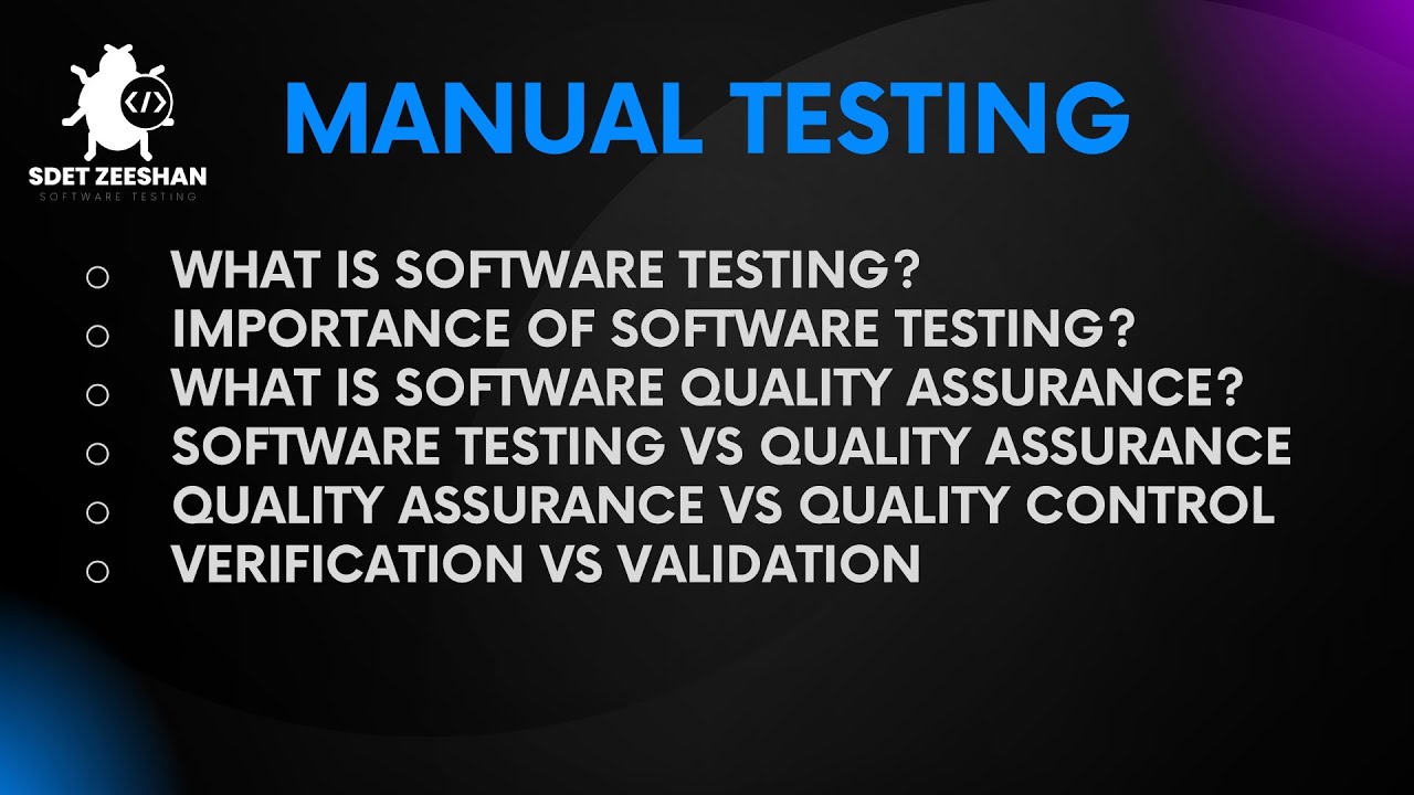 Manual Software Testing Tutorial in Hindi/Urdu - Session 1 - YouTube
