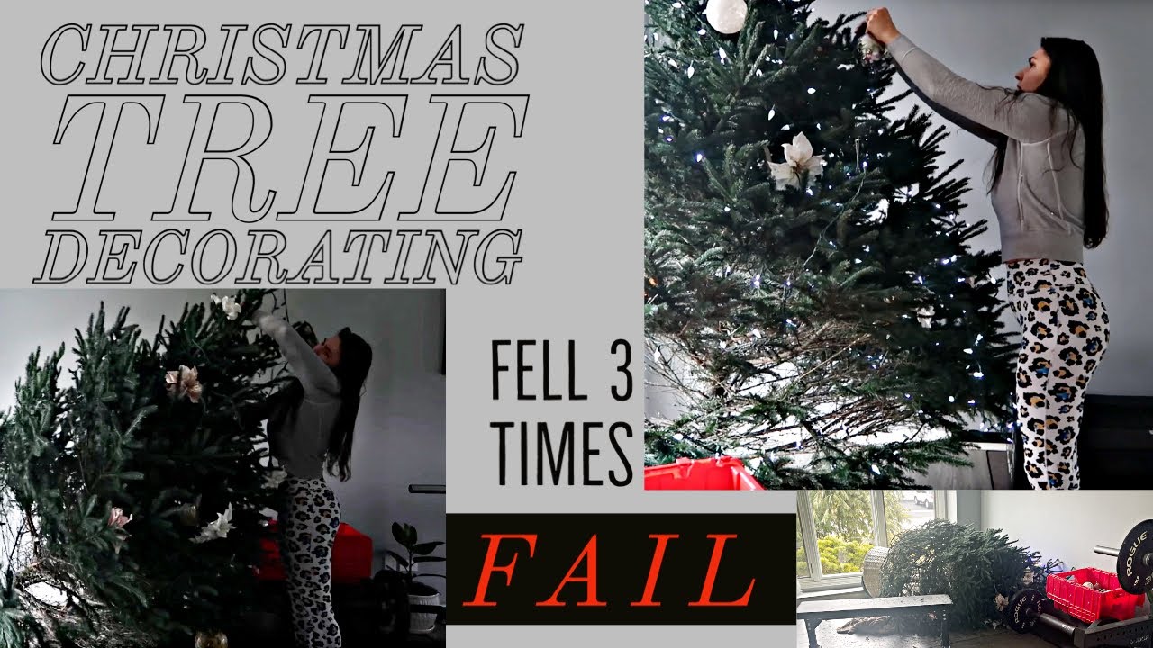 CHRISTMAS TREE FELL ON ME! #christmastreedecorationfail - YouTube