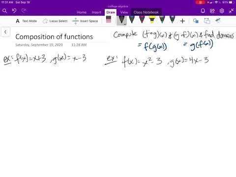 Composition of functions 1 - YouTube