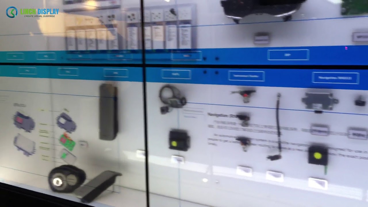 Linch Display Transparent LCD Splicing Screen Video Wall - YouTube