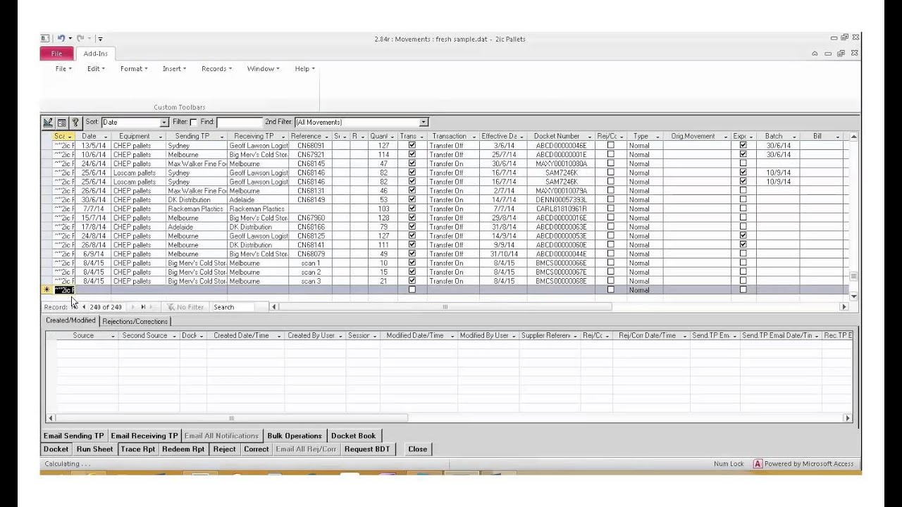 Scanning a transfer on docket - YouTube