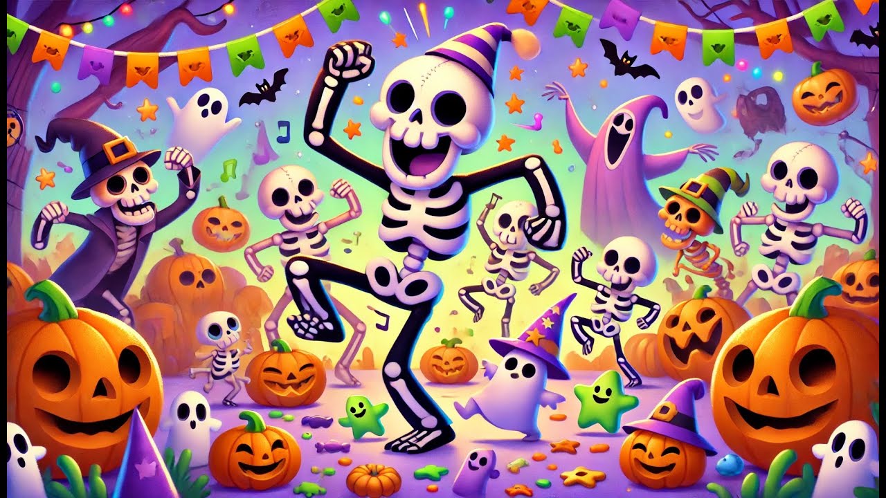 Silly Skeleton Shuffle | Fun Kids' Halloween Song - YouTube