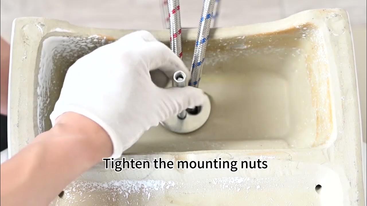 How to install Bathroom Sink Faucet with Pop Up Drain - YouTube