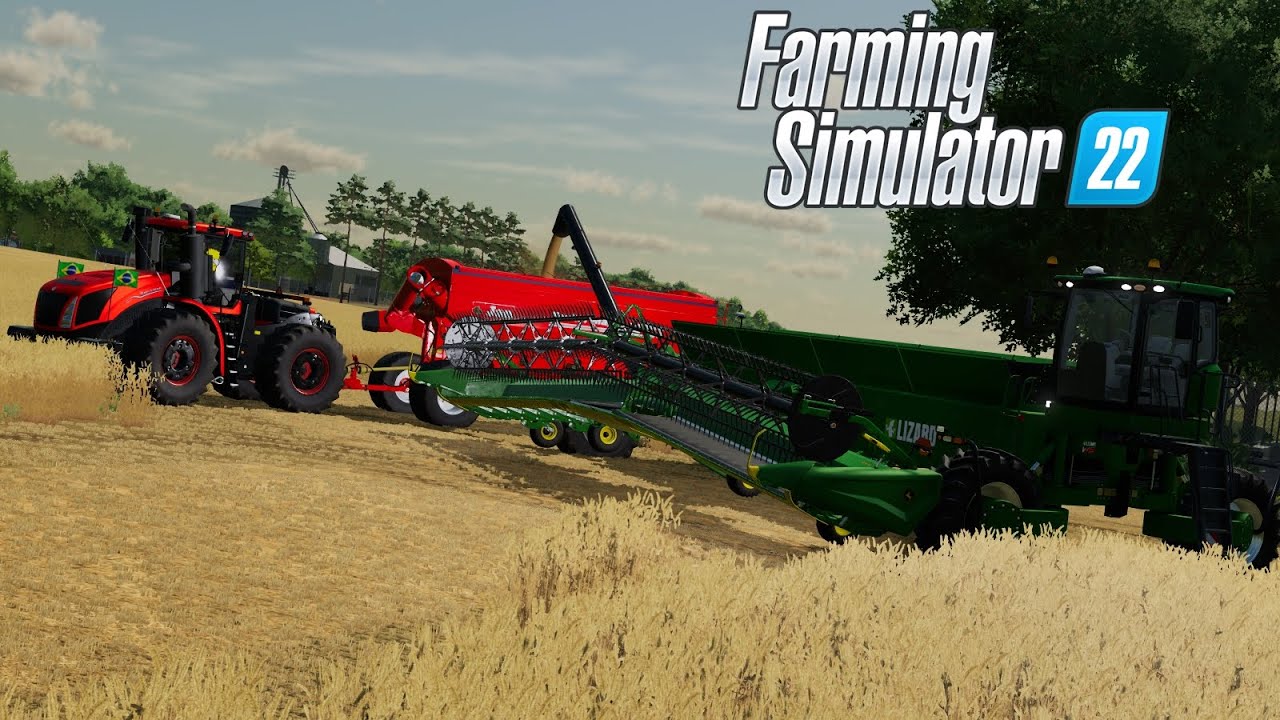 COLHEITA BRUTA COM A NOVA NEXAT LIZARD. FARMING SIMULATOR 22. - YouTube