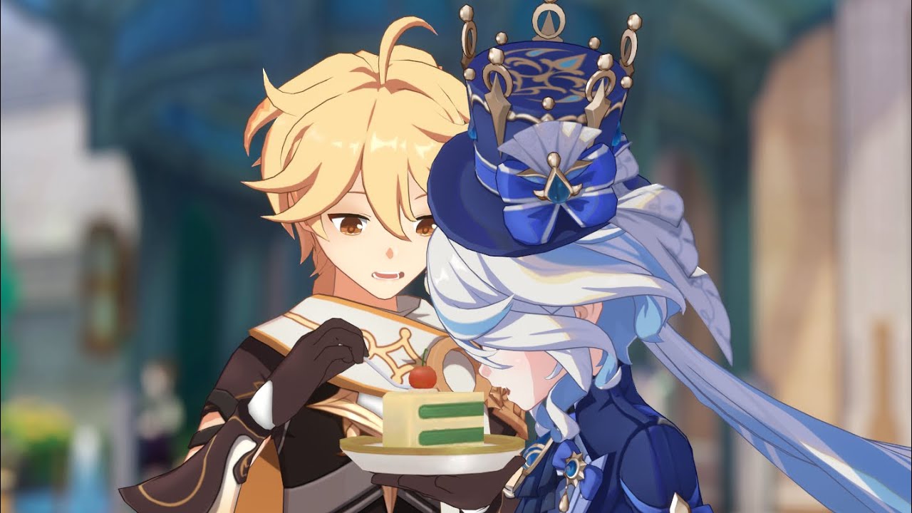 Automatically find cakes【Aether x Furina】 - YouTube