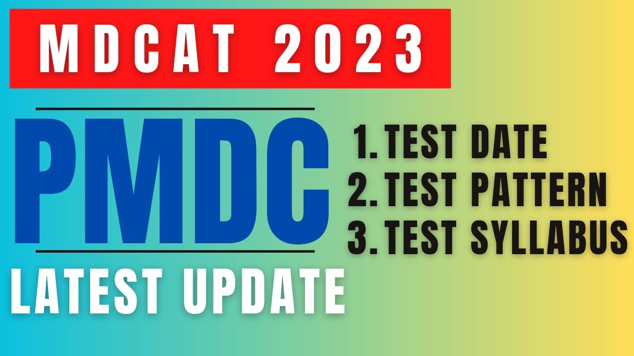 Mdcat 2023 Latest News| PMDC news today | PMDC update | Mdcat 2023 ...