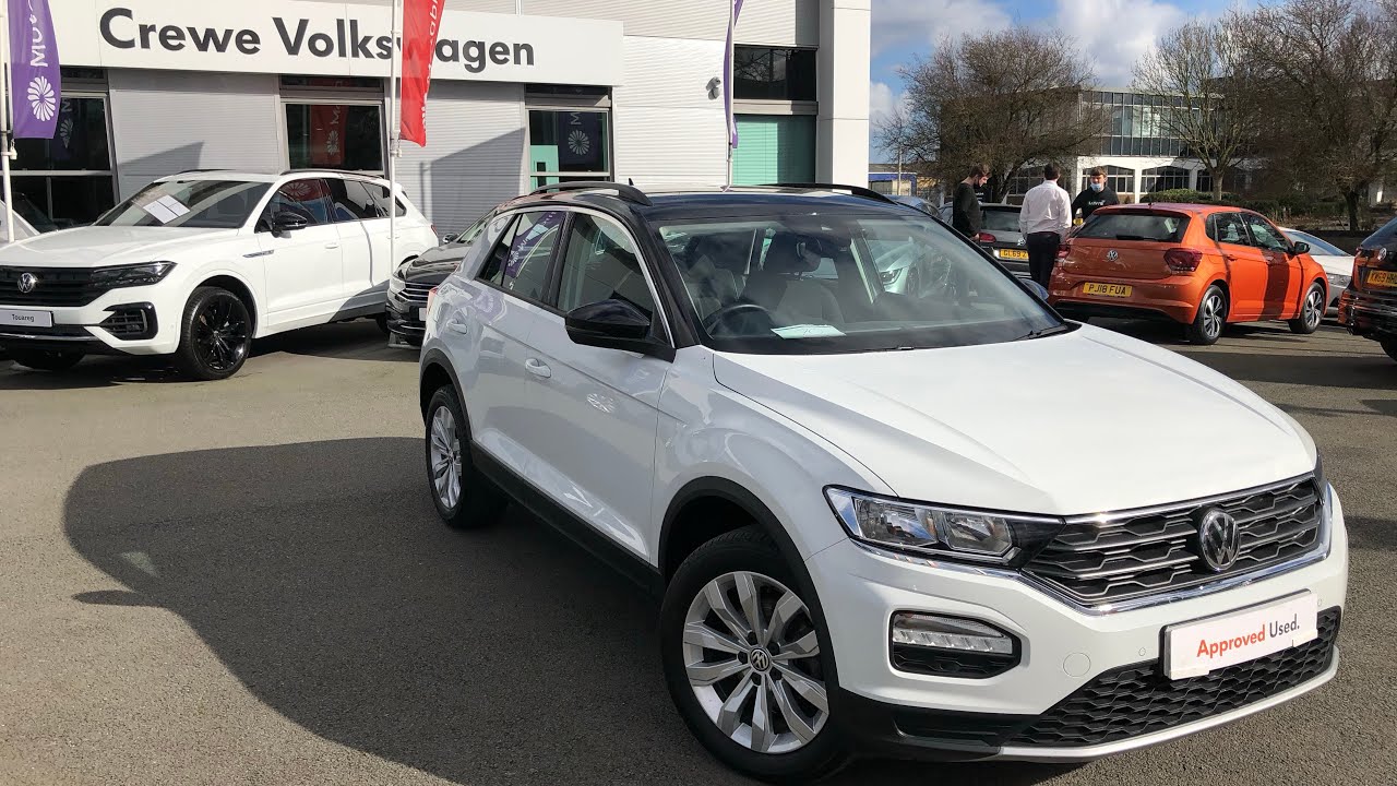 Approved Used Volkswagen T-Roc SE 1.0TSI in Pure White/Black - DU68FZR ...