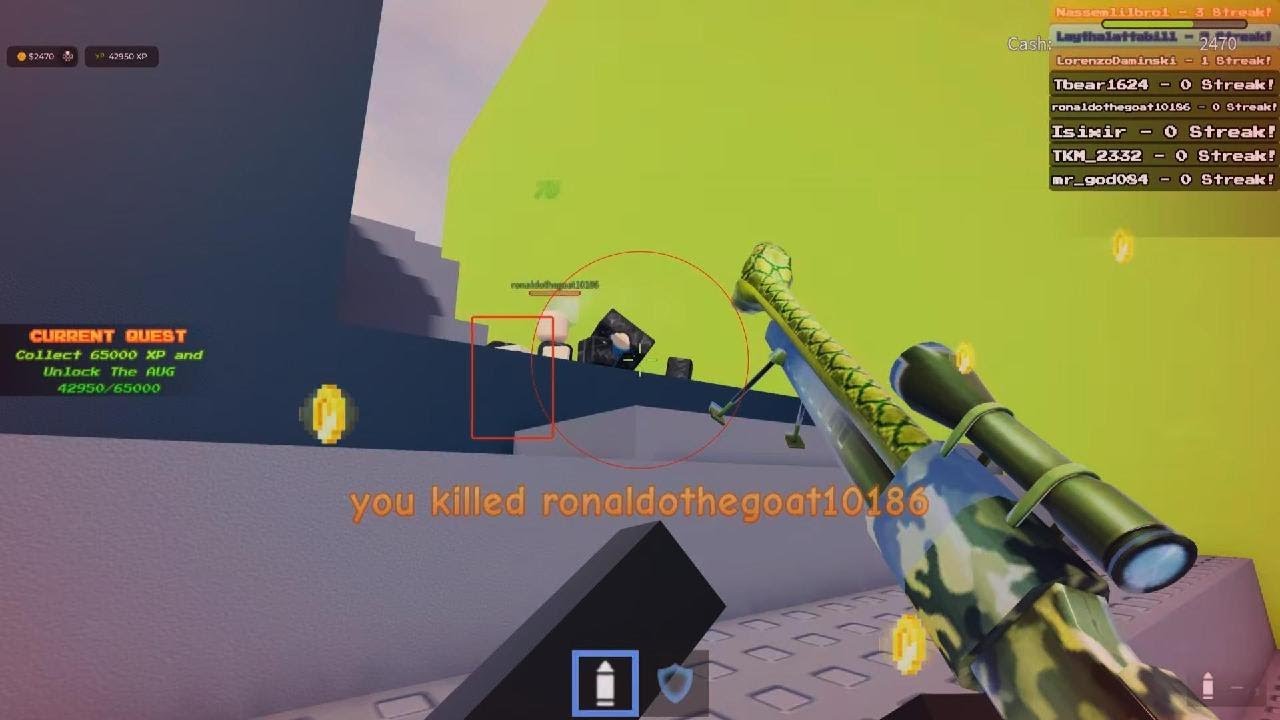 Roblox aimbot arena. Lots of cool weapons - YouTube