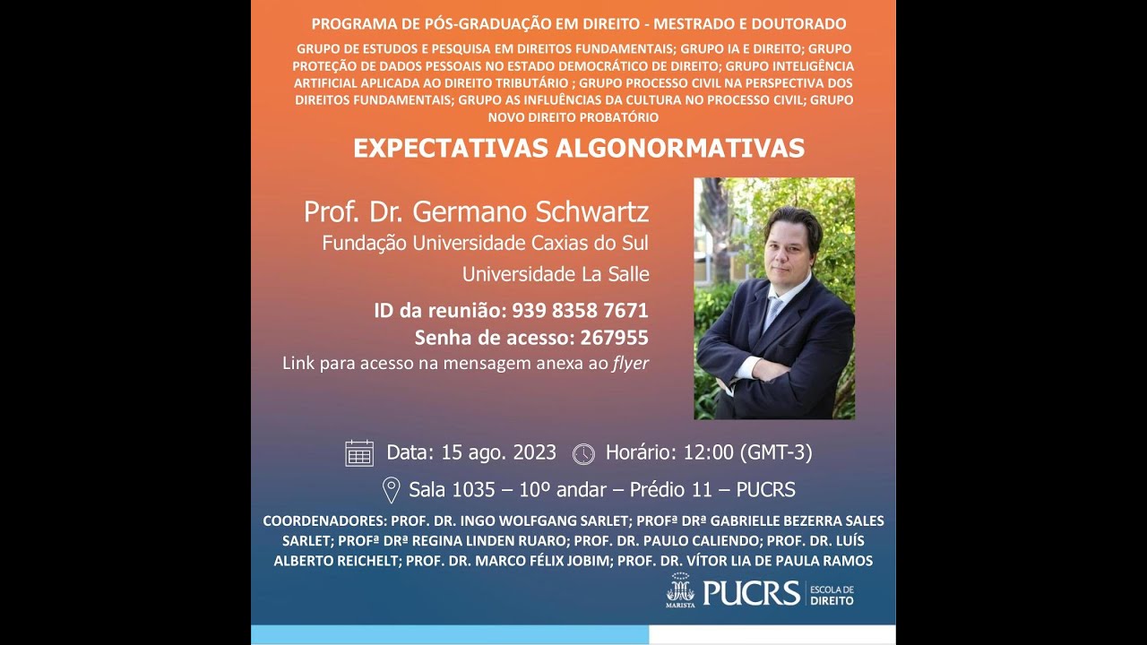 Prof. Dr. Germano Shwartz - Expectativas Algonormativas - YouTube