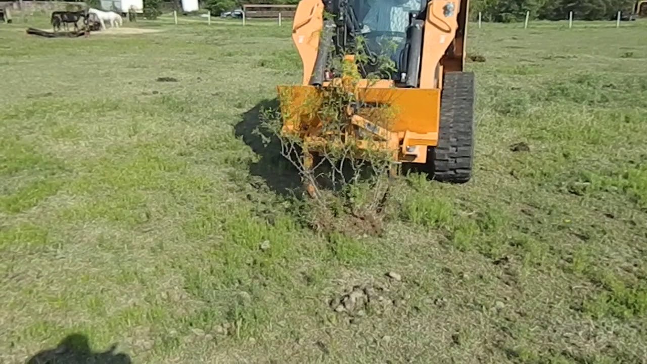 Small Mesquite tree removal with Arena Werks Grubber - YouTube