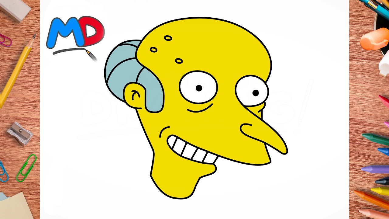 HOW TO DRAW MR. BURNS FROM SIMPSONS | MASTER OF DRAWING #166 - YouTube