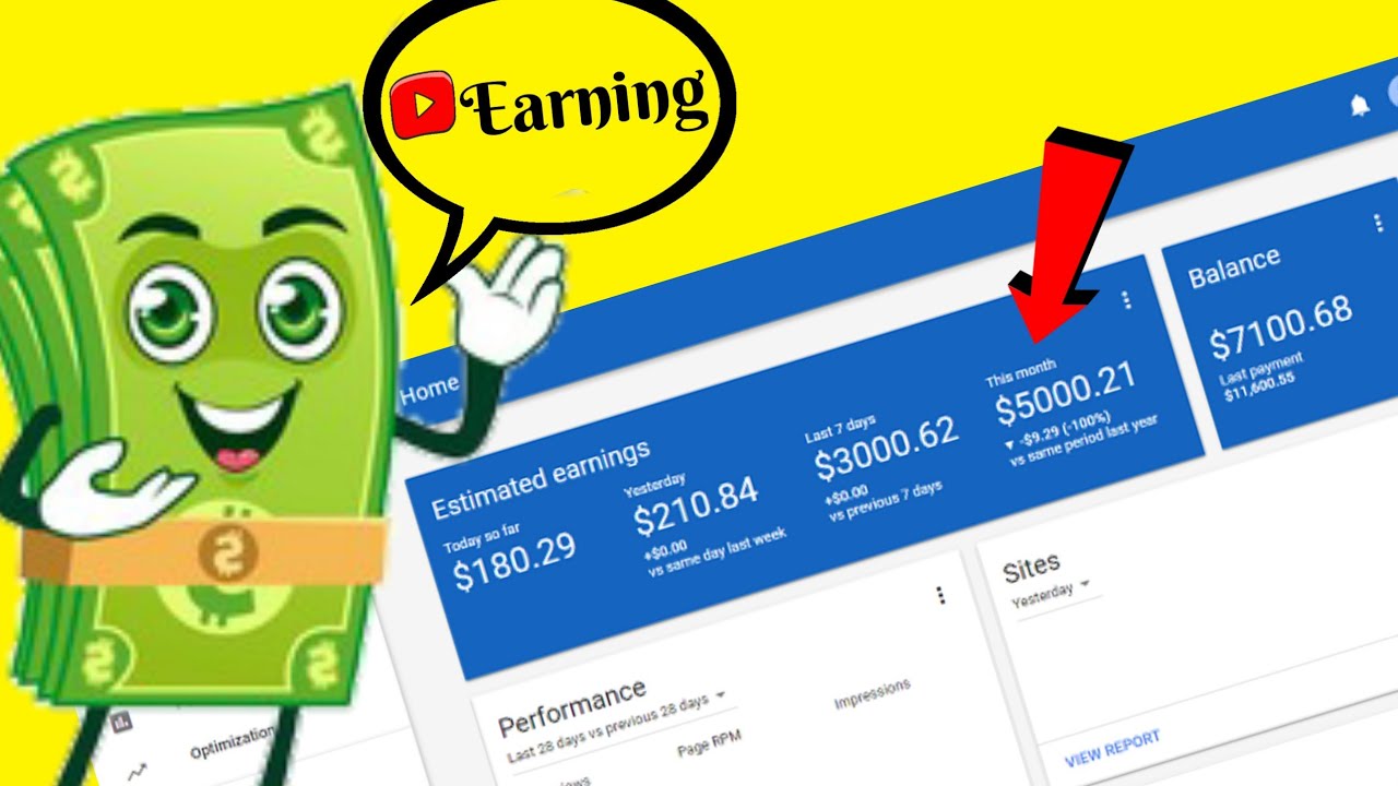 Youtube Monthly Earning 💰 Youtube Earning Proof 🧭 - YouTube