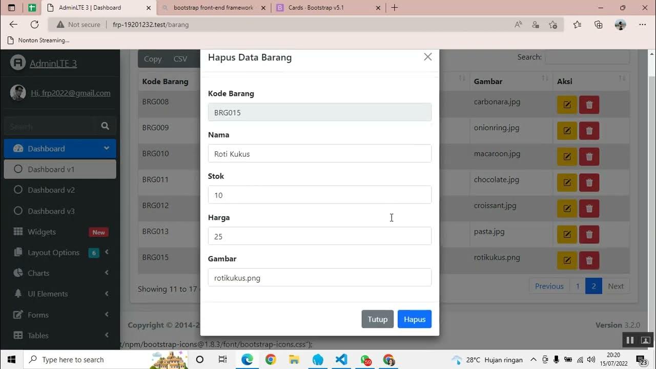 Meidina Ulin (19201232) - UAS CRUD (Laravel) - YouTube