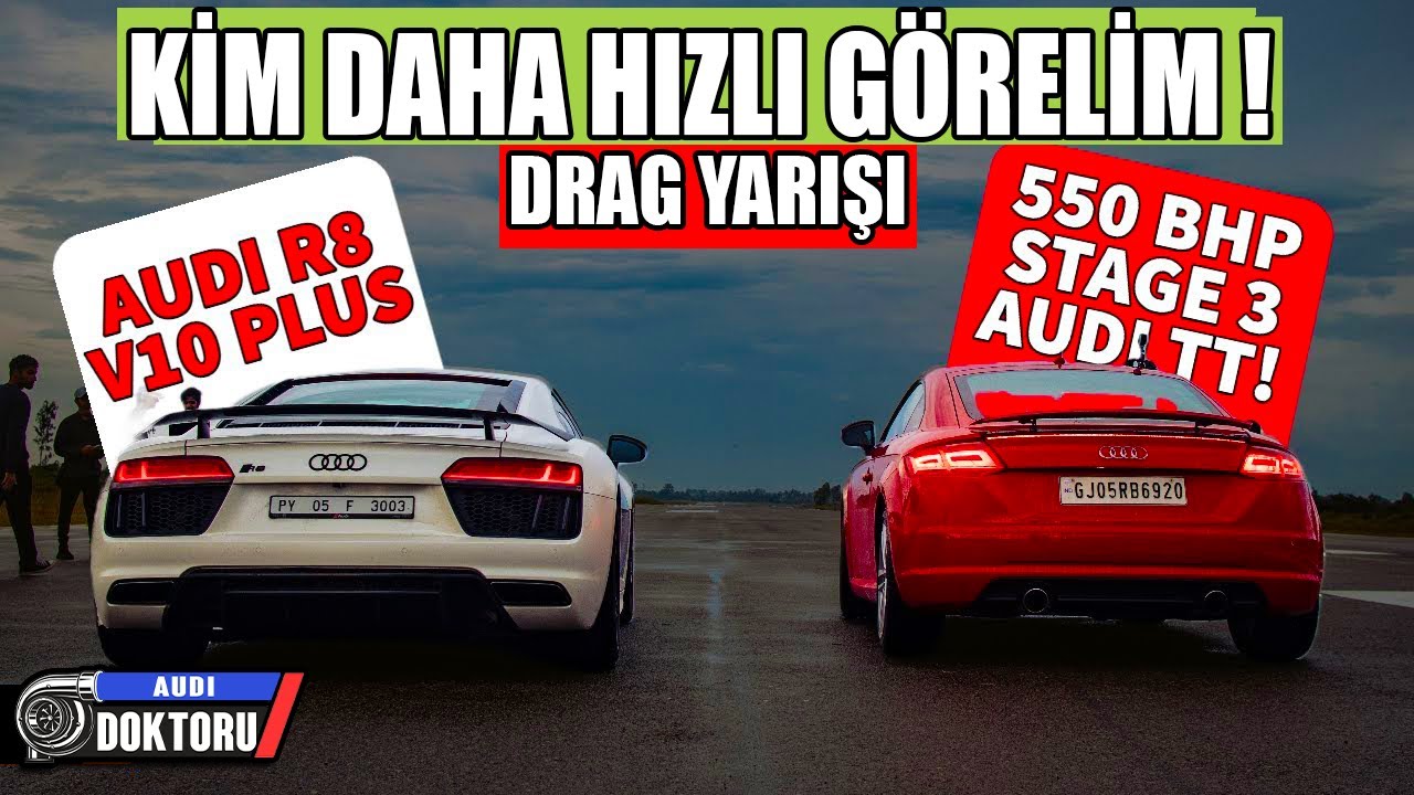 Audi R8 vs Audi TT Drag Yarışı - YouTube