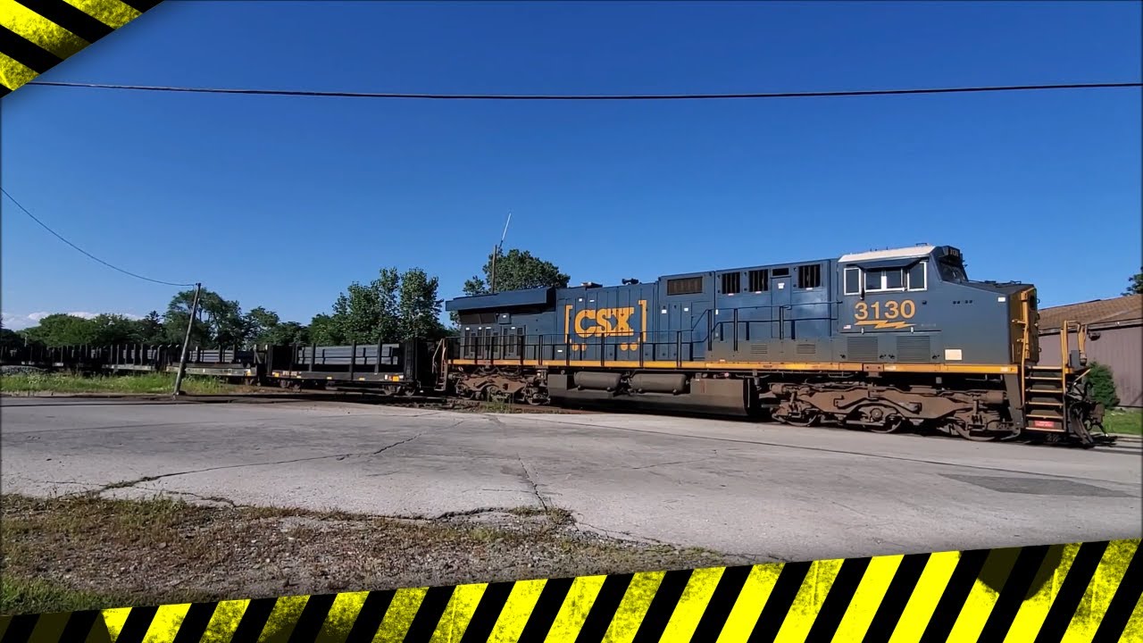 CSX STEEL SLAB Train ( Fostoria Ohio ) on 8 2 2021 - YouTube