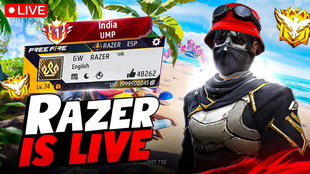 RAZER IS BACK😈🌎ROAD TO 50k 🗿🍷#freefire #shortsfeed #tondegamer - YouTube