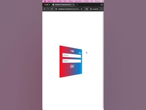 Flip Login Register Page HTML CSS software engineering - YouTube
