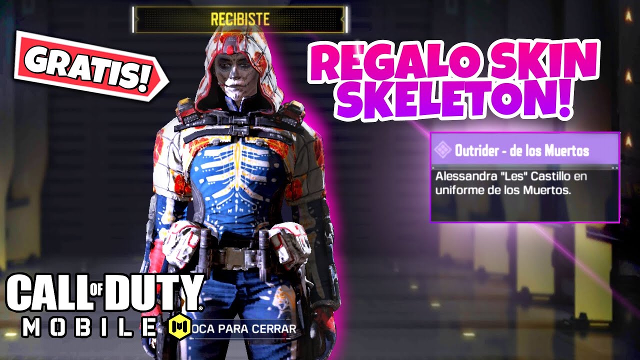REGALANDO SKINS DE OUTRAIDER SKELETON COD MOBILE / 35k GAMEPLAY - YouTube