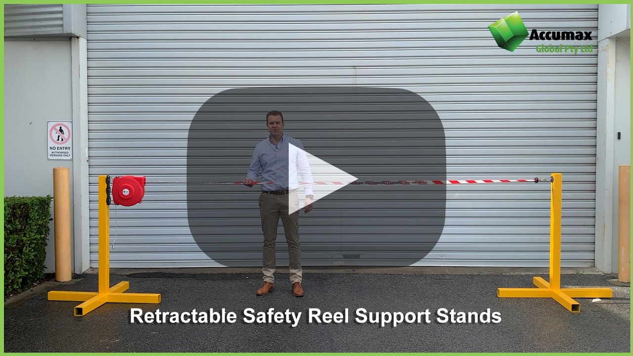 Accumax Global - Retractable Safety Reel Support Stand - YouTube
