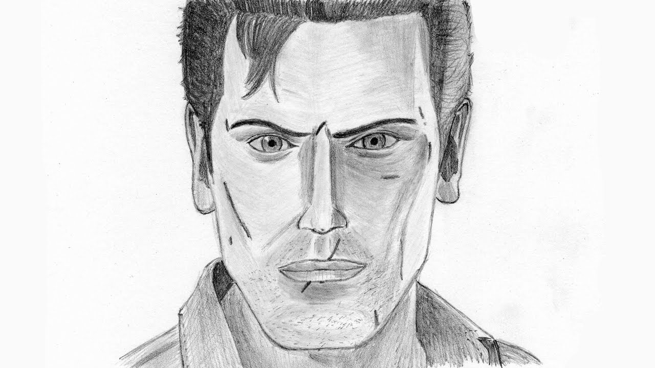 Drawing a Brave and Resourceful Tough Guy | Ash Williams from Evil Dead ...