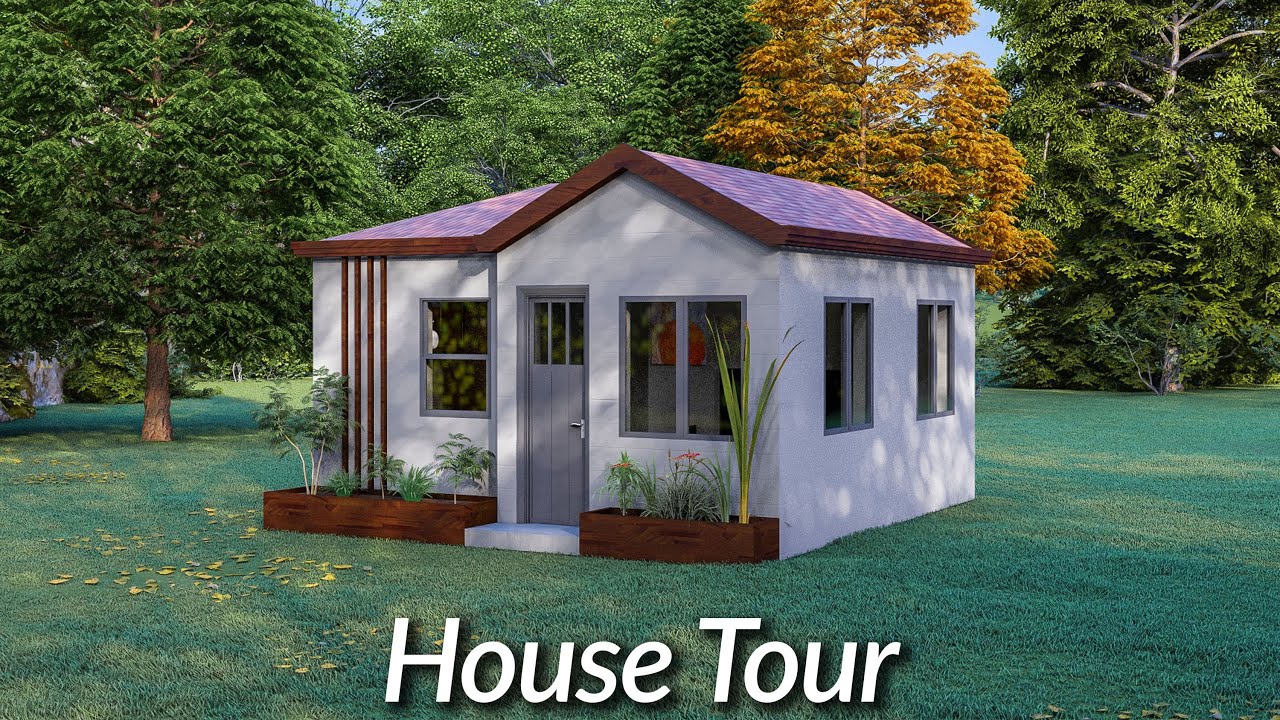 (5x5 Meters) Tiny Small House Design | 1 Bedroom House | A Modern ...