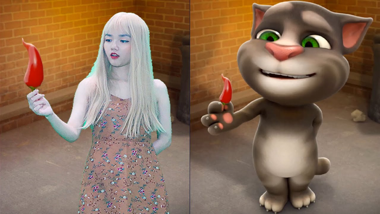 Imitate the Tom Cat Eat chili - Talking Tom Cat In Real Life - YouTube