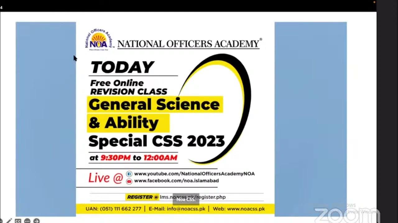 Special CSS 2023 Revision Class GSA Class 2 Sir Majid Raza Ch NOA Digital - YouTube