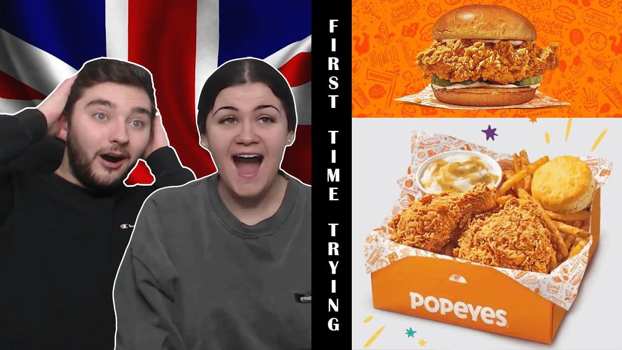 British Couple Tries POPEYES for the First Time! - YouTube